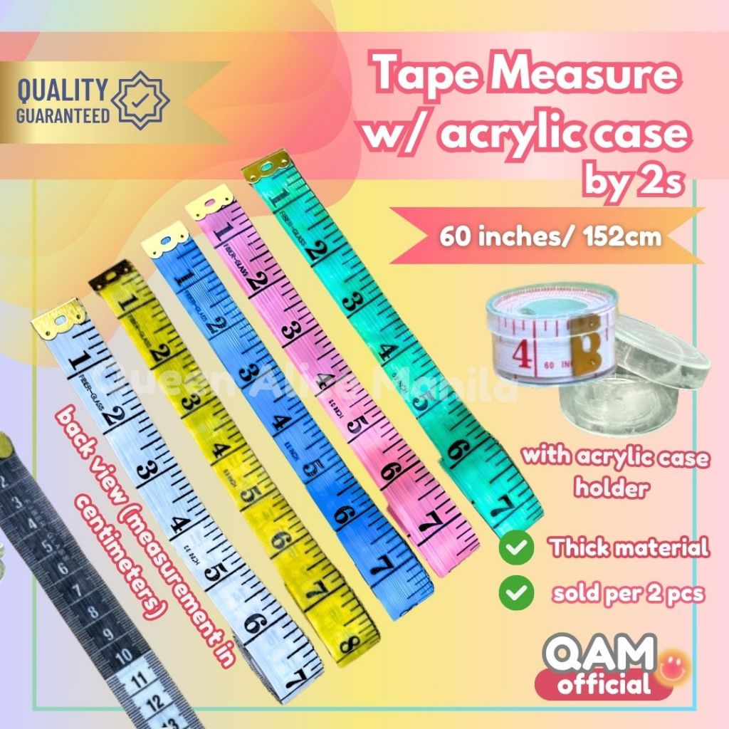 Quality Tape Measure with Acrylic Case 60 inches/152cm sold per 2 pcs ...