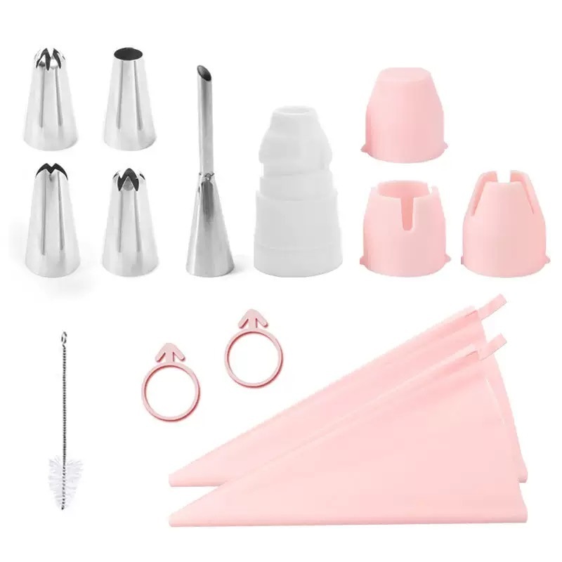11PCS Professional Piping Bags Piping Tips Set Complete DIY Baking ...