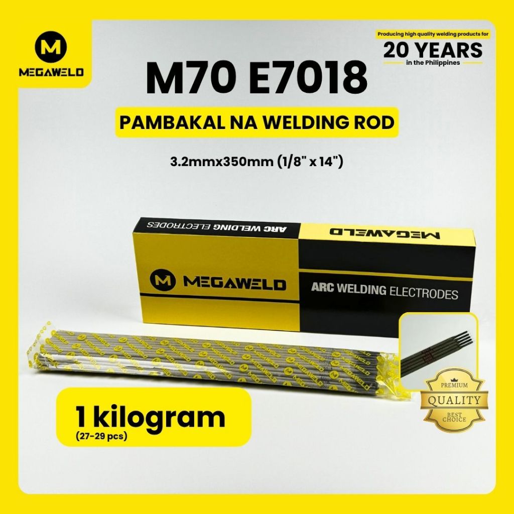 1 KILO (27- 29 PCS) E7018 3.2mmx350mm (1/8"x14") Megaweld M70 Welding ...