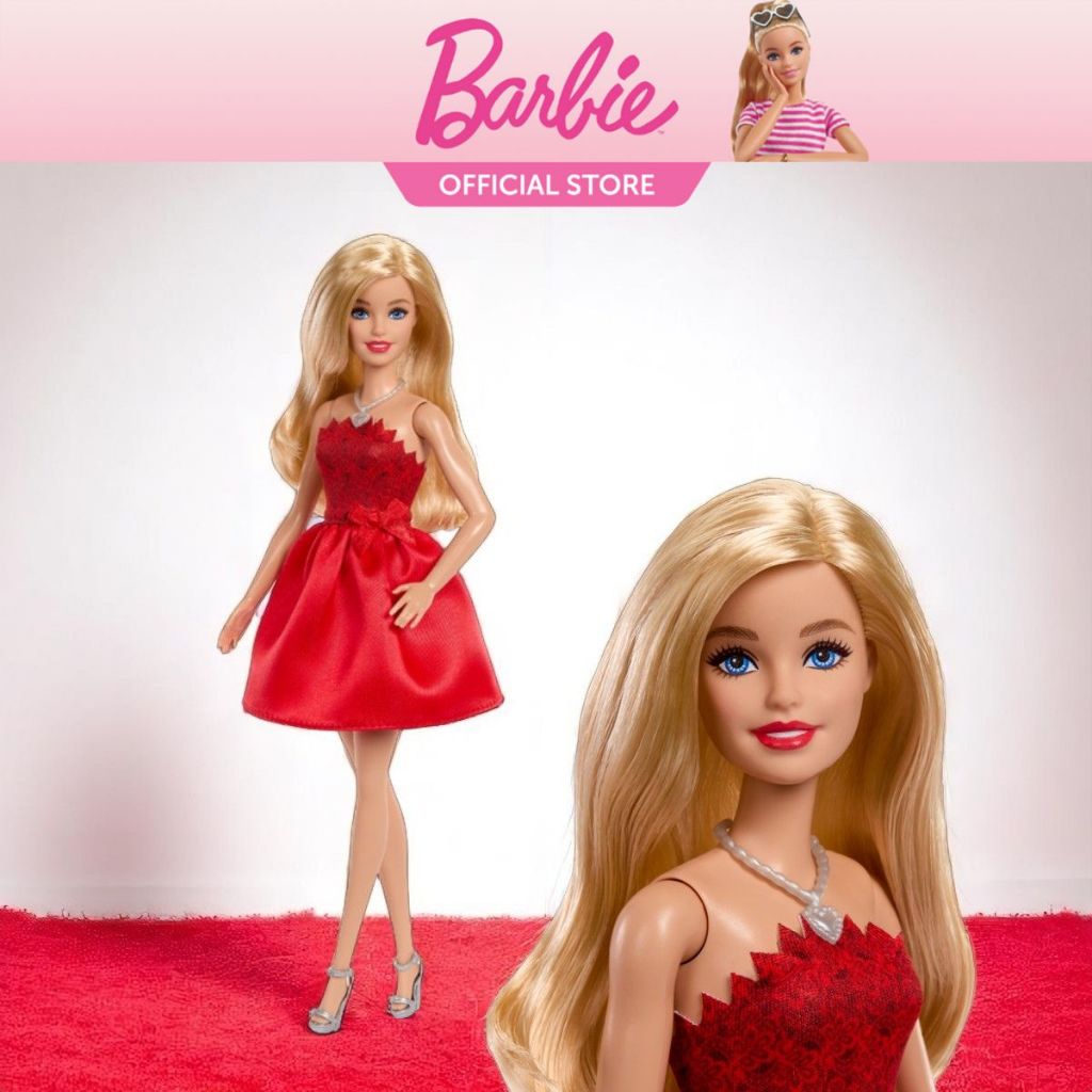 Barbie Mattel 80th Anniversary Ruby-Red Celebration Blonde Fashion Doll ...