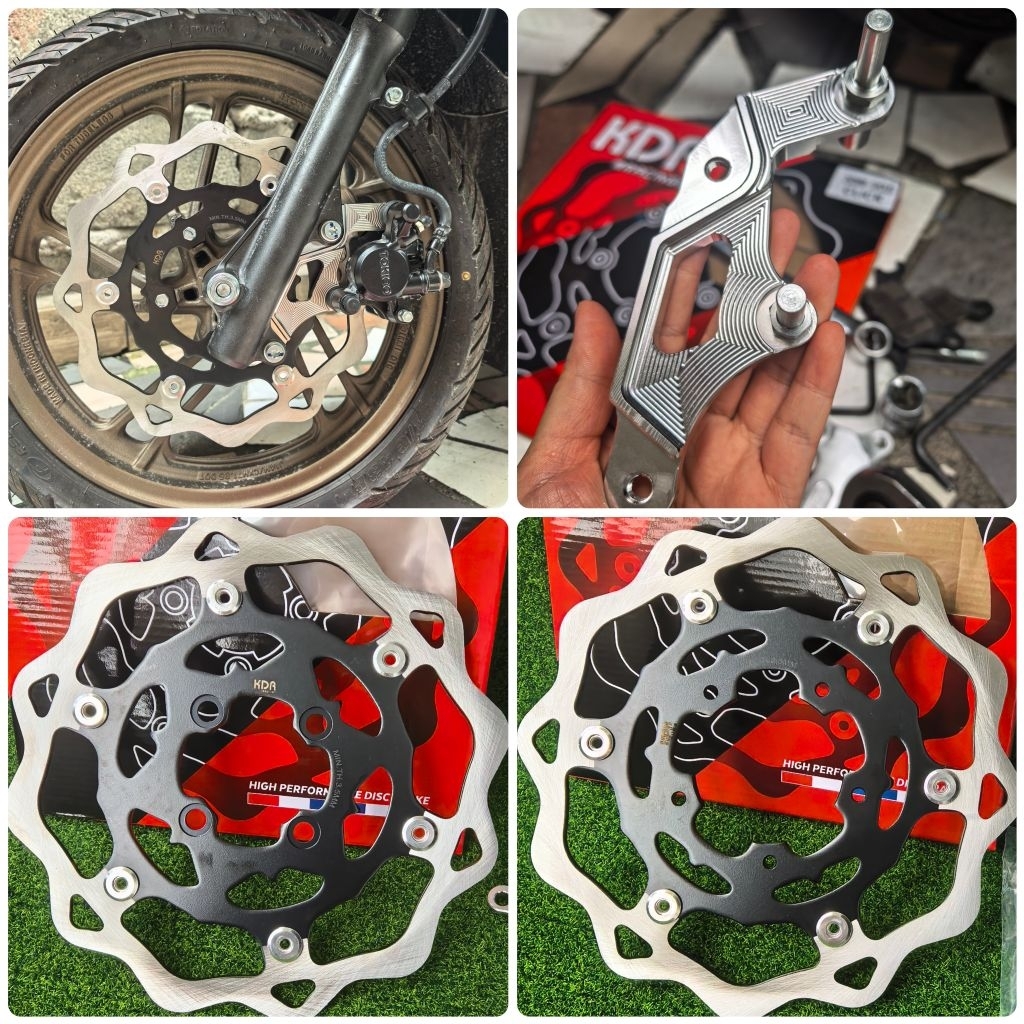 kdr disc brake bracket cnc click vario i 125 150 genio scoopy fi carb ...