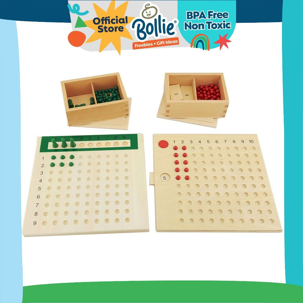 Bollie Baby Montessori Multiplication and Division Math Beads Board ...