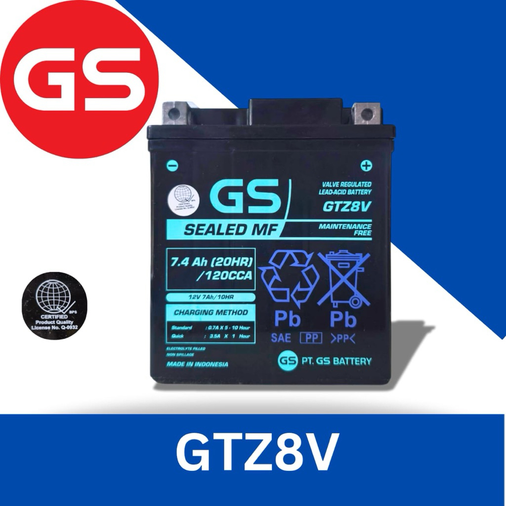 GTZ8V GS BATTERY (SUPREMO/VESPA/R3/XMAX/KLX150) | Shopee Philippines