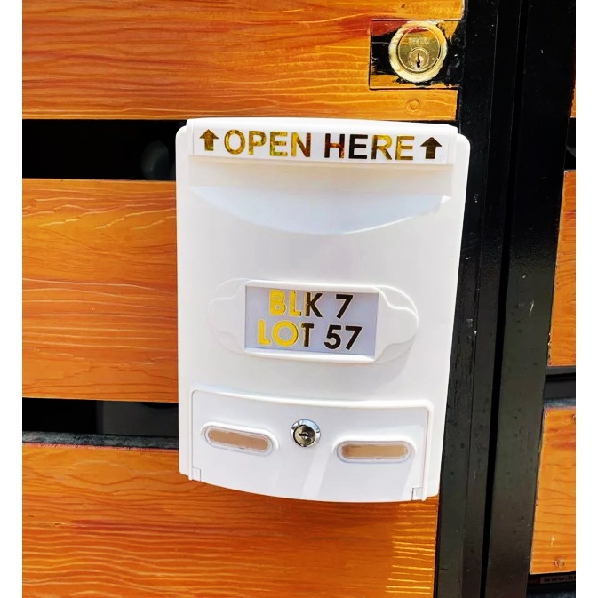 Mailbox with customizable house address signage made of ABS, Lockable ...
