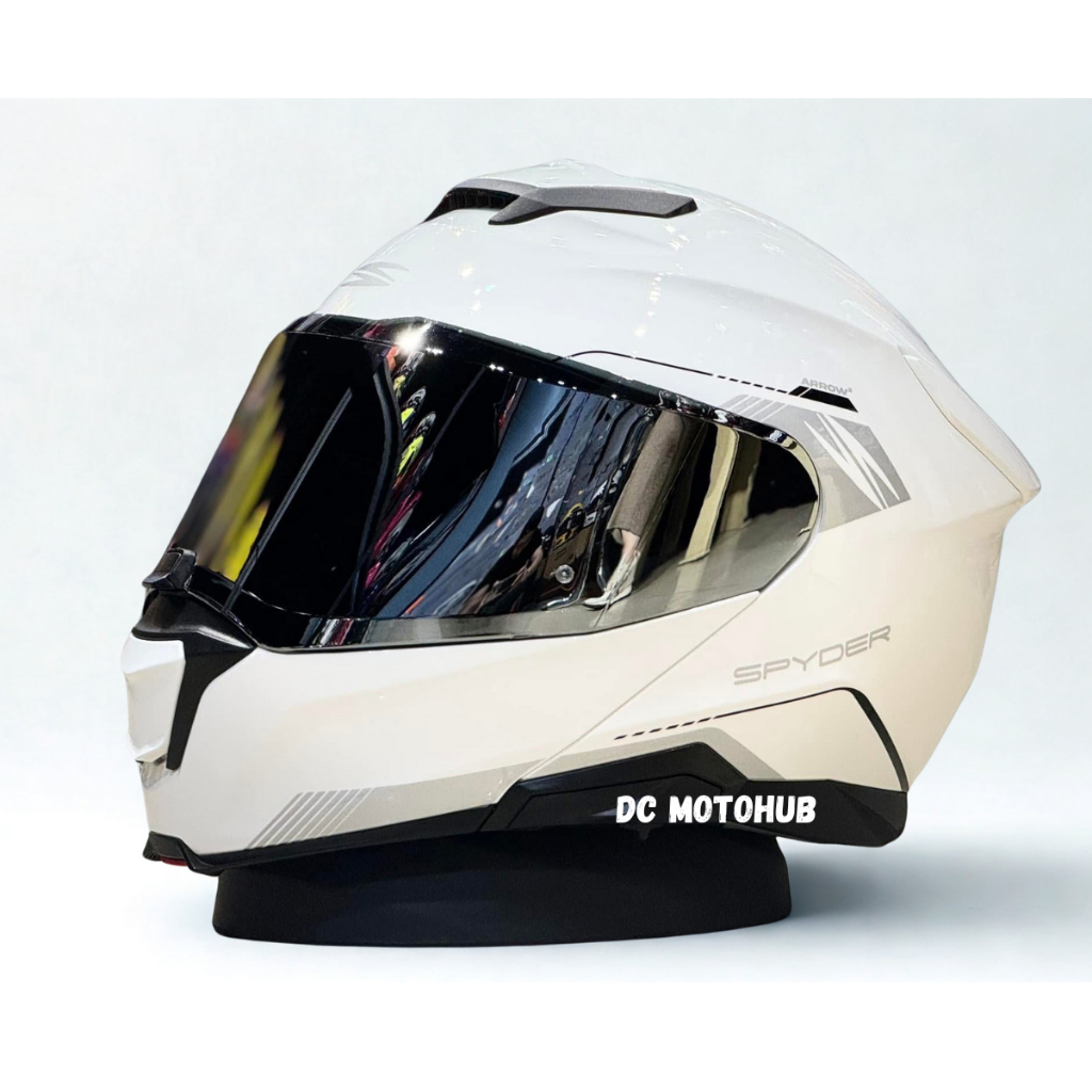 Spyder Arrow V2.0 Plain Modular Dual Visor Helmet with Free Clear Lens ...