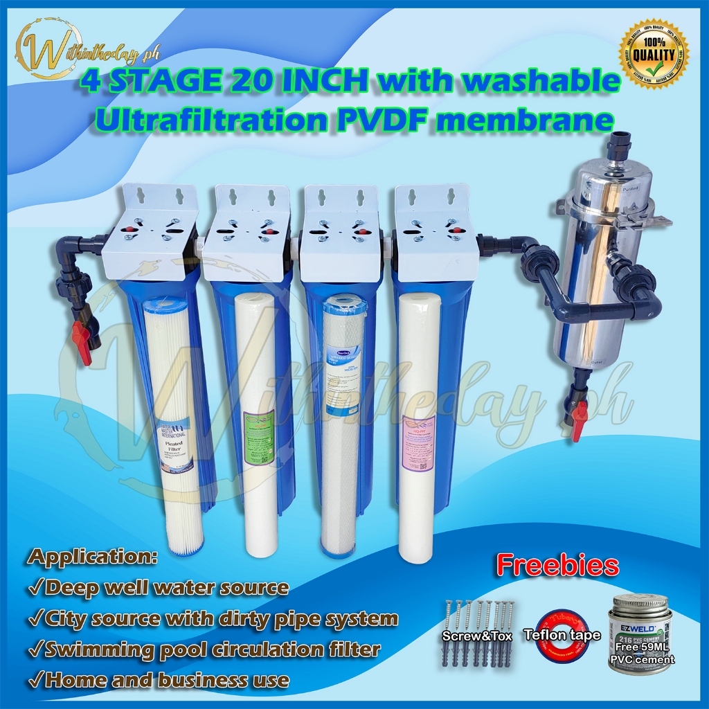 4 Stage Deep Well Filter housing with UV Sterilizer 25w or UF Free ...