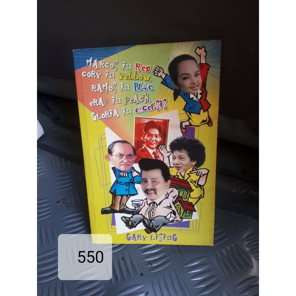 marcos in red,cory in yellow,ramos in blue,erap in peach,gloria in ...