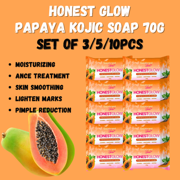 Set of 3/6/10pcs Honest Glow Glass Skin Soap 80g for Radiant Complexion ...