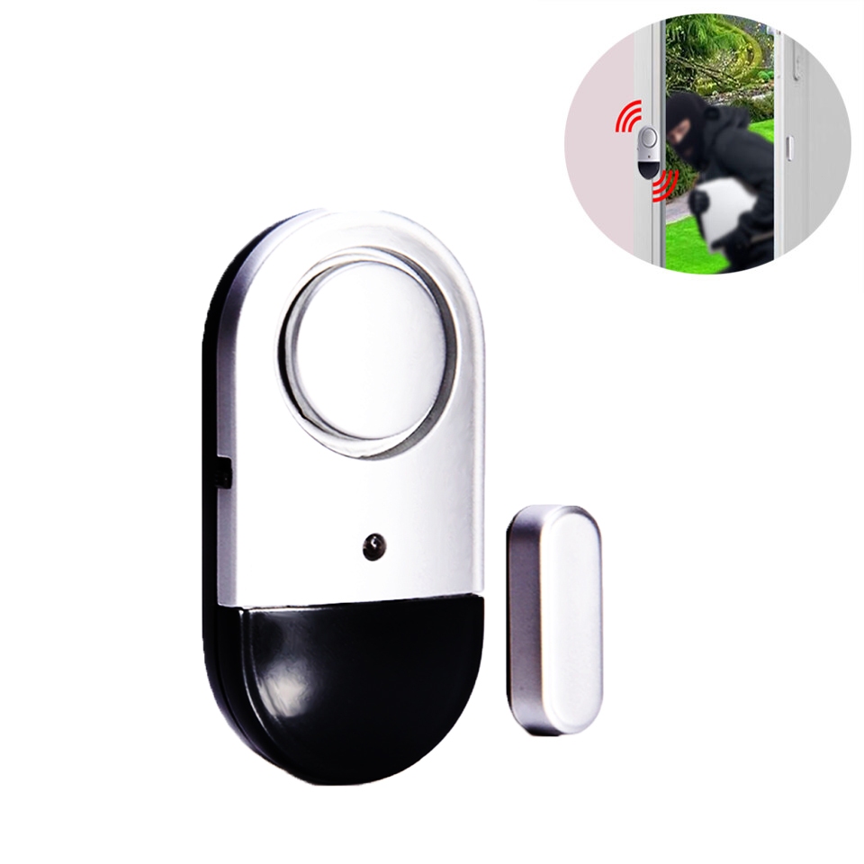 125dB Super Loud Door Window Alarm Sensor - Wireless Magnetic Security ...