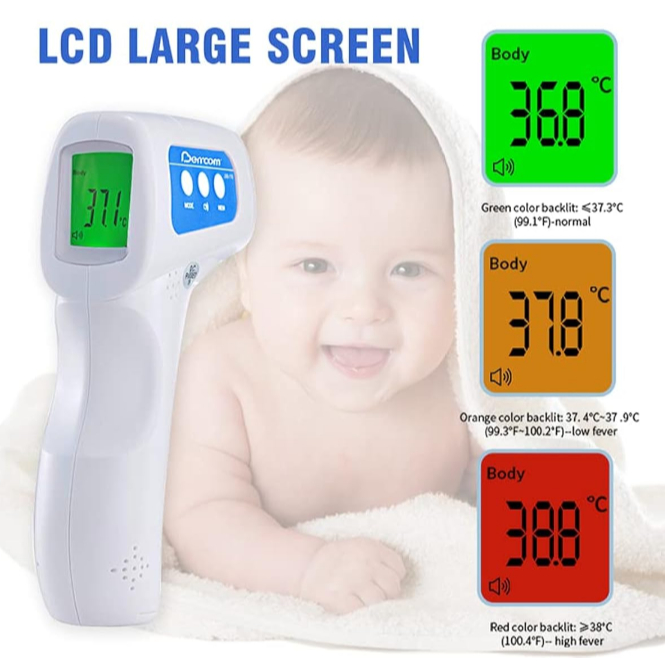 FDA APPROVED BERRCOM JXB-178 THERMAL SCANNER INFRARED THERMOMETER GUN ...