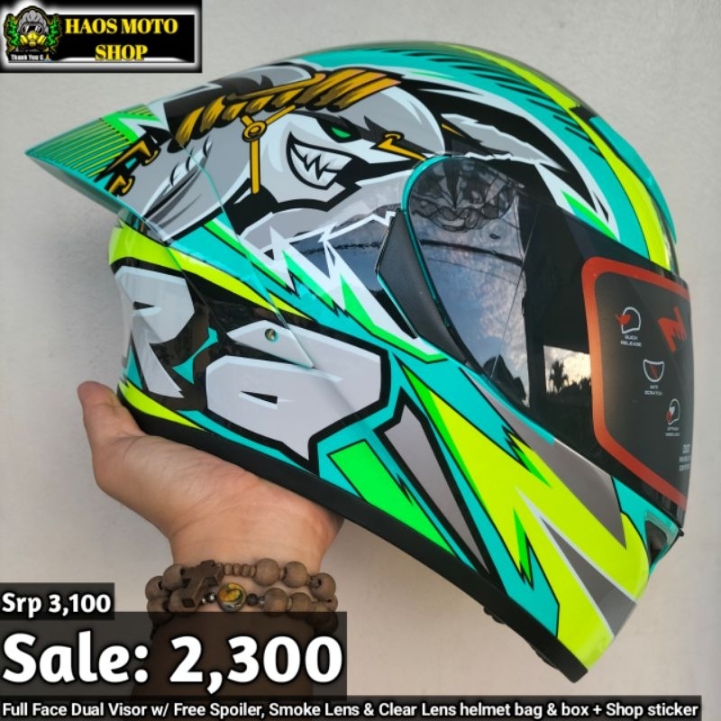 Zebra tricker Tiffany blue ym 611 motorcycle helmet | Shopee Philippines