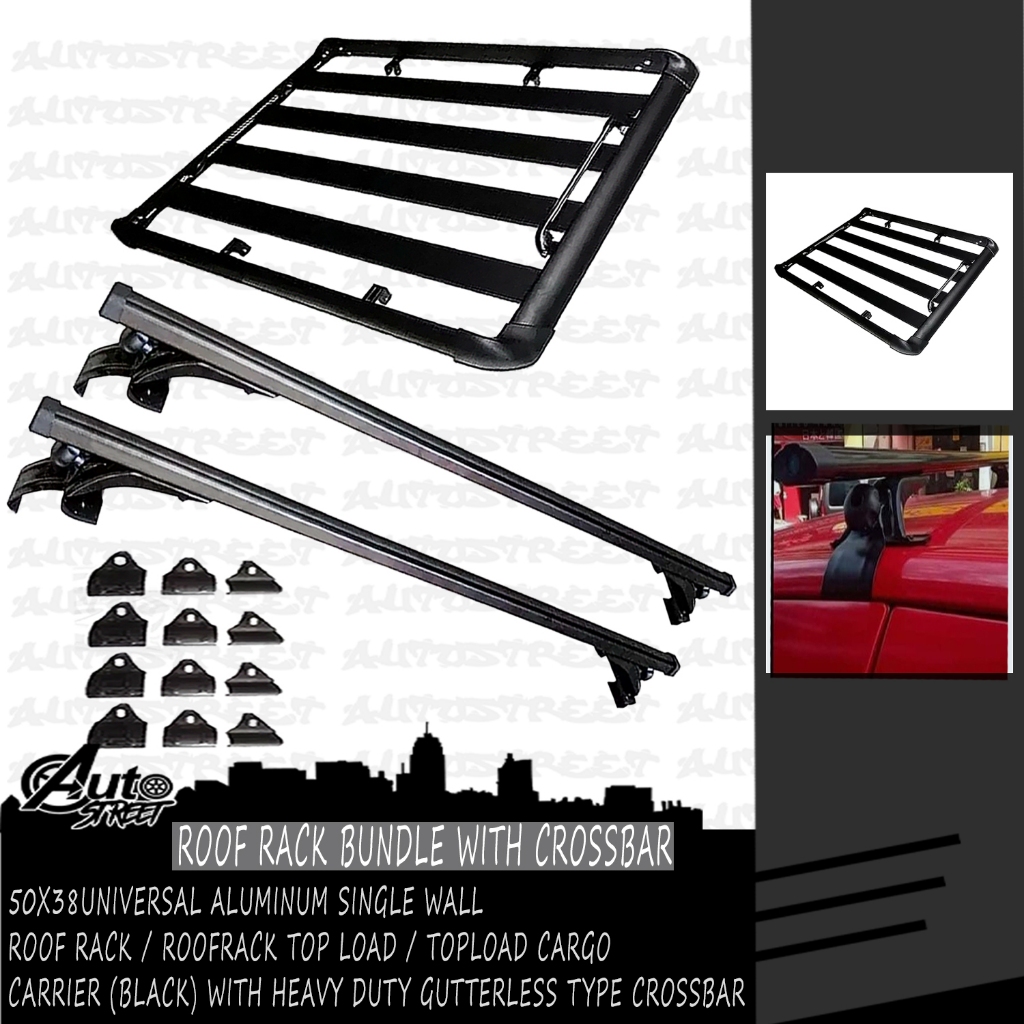 50X38 Universal Aluminum Single Wall Roof Rack with Heavy Duty ...