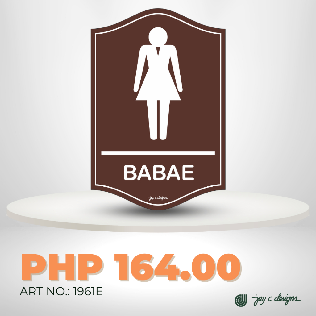 Pinoy Signs - Acrylic Signage Babae - Jay C. Designs | Shopee Philippines