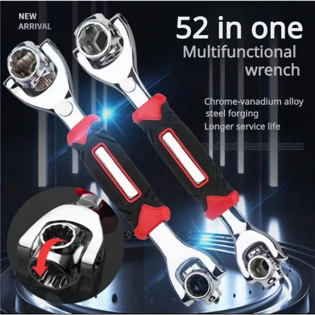 52 in 1 Multifunction Universal Wrench Tool Motorcycle Tool Set 360 ...