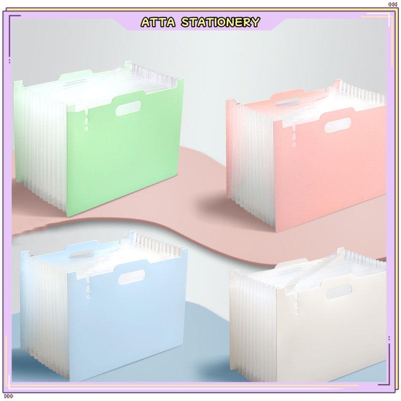 A4 Horizontal Expanding File Folder 13Pockets PP Envelope Desk File ...