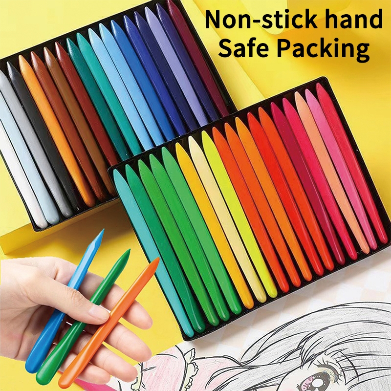 6/12/24/36 Colors plastick crayons Crayons Painting Safe Non-Toxic Not ...
