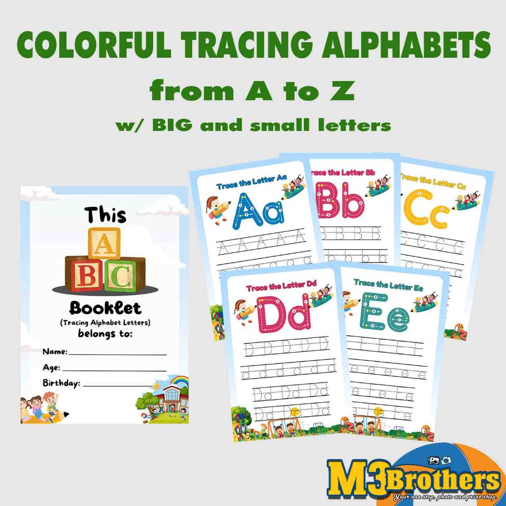 TRACING ALPHABET BOOKLET STYLE (COLORFUL) | Shopee Philippines