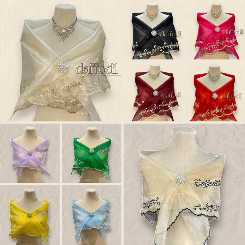 CLASSIC FILIPINIANA ALAMPAY | EMBROIDERED | BROOCH PIN NOT INCLUDED ...