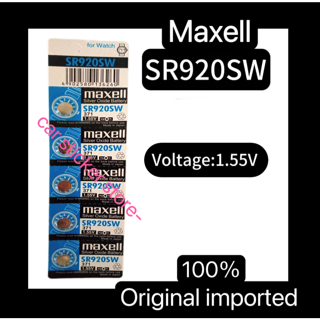 SR920SW 371 Original Maxell Silver Oxide Battery 1.55V | Shopee Philippines