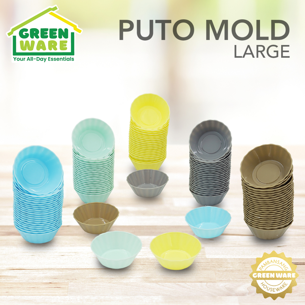 24 pcs/pack Greenware Large Puto Pichi Pichi Kutsinta Molds HW-262 ...