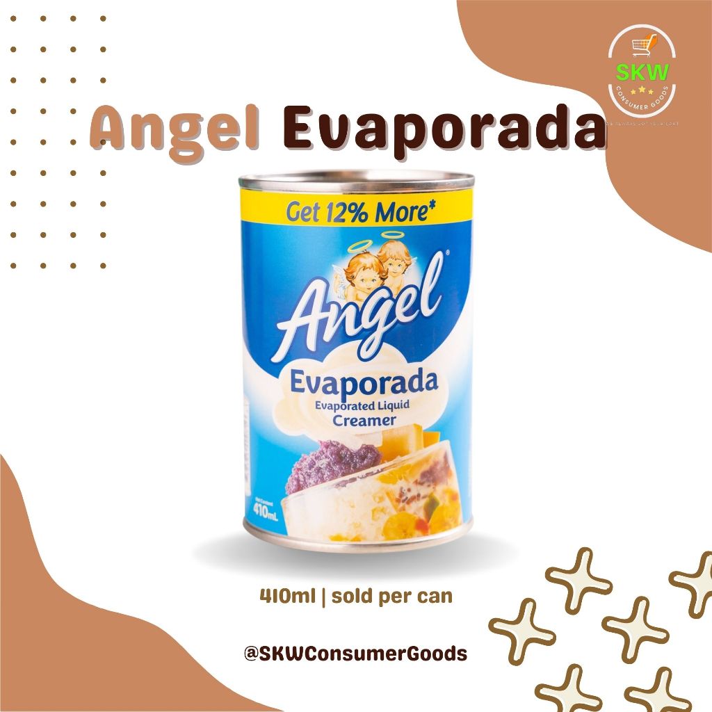 Angel Evaporada Evaporated Liquid Creamer 410ml | Shopee Philippines