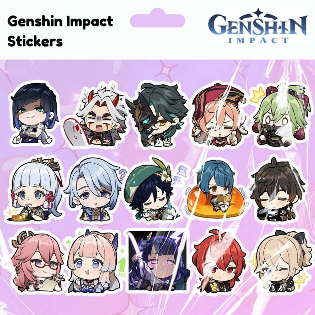 Genshin Impact Emote Stickers -Mondstadt Liyue Inazuma Sumeru Fontaine ...