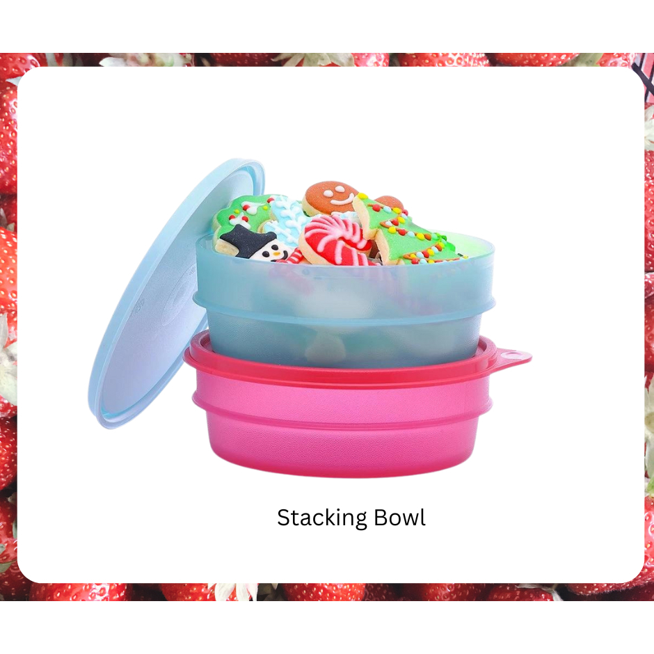 TUPPERWARE Stacking Bowl / Lunch Box / Food on the Go 500mL | Shopee ...