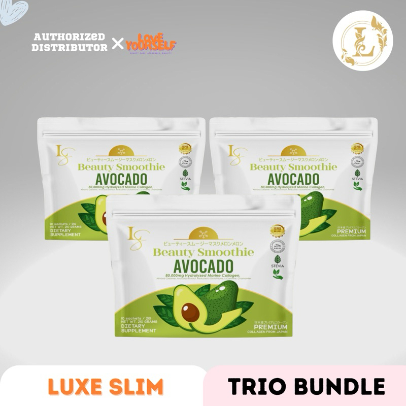 Luxe Slim Avocado Beauty Smoothie Collagen Drink Trio Bundle | Shopee ...