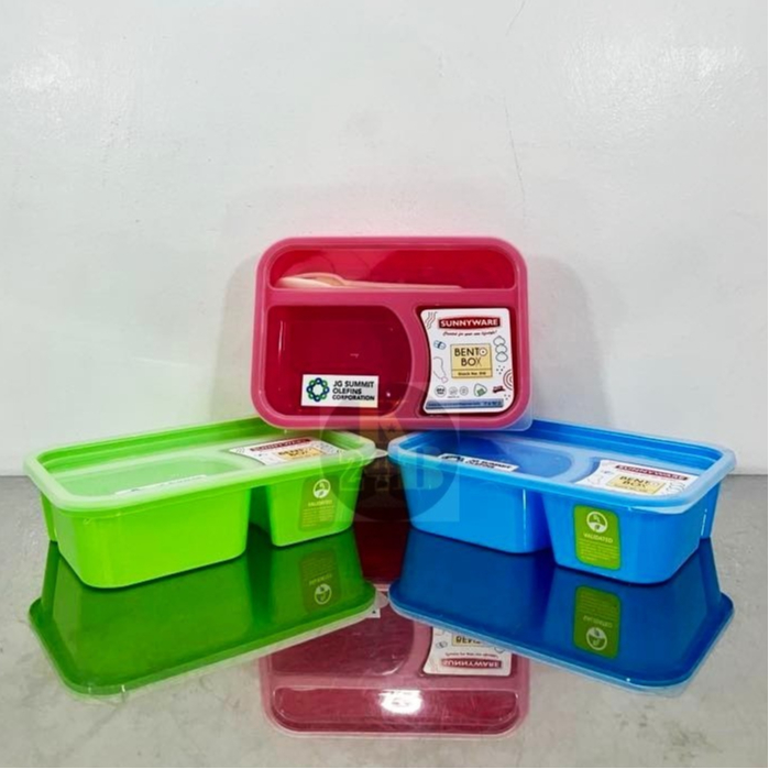 Sunnyware #510 Bento box w/ Spoon & Fork (3 colors) (Choose color ...