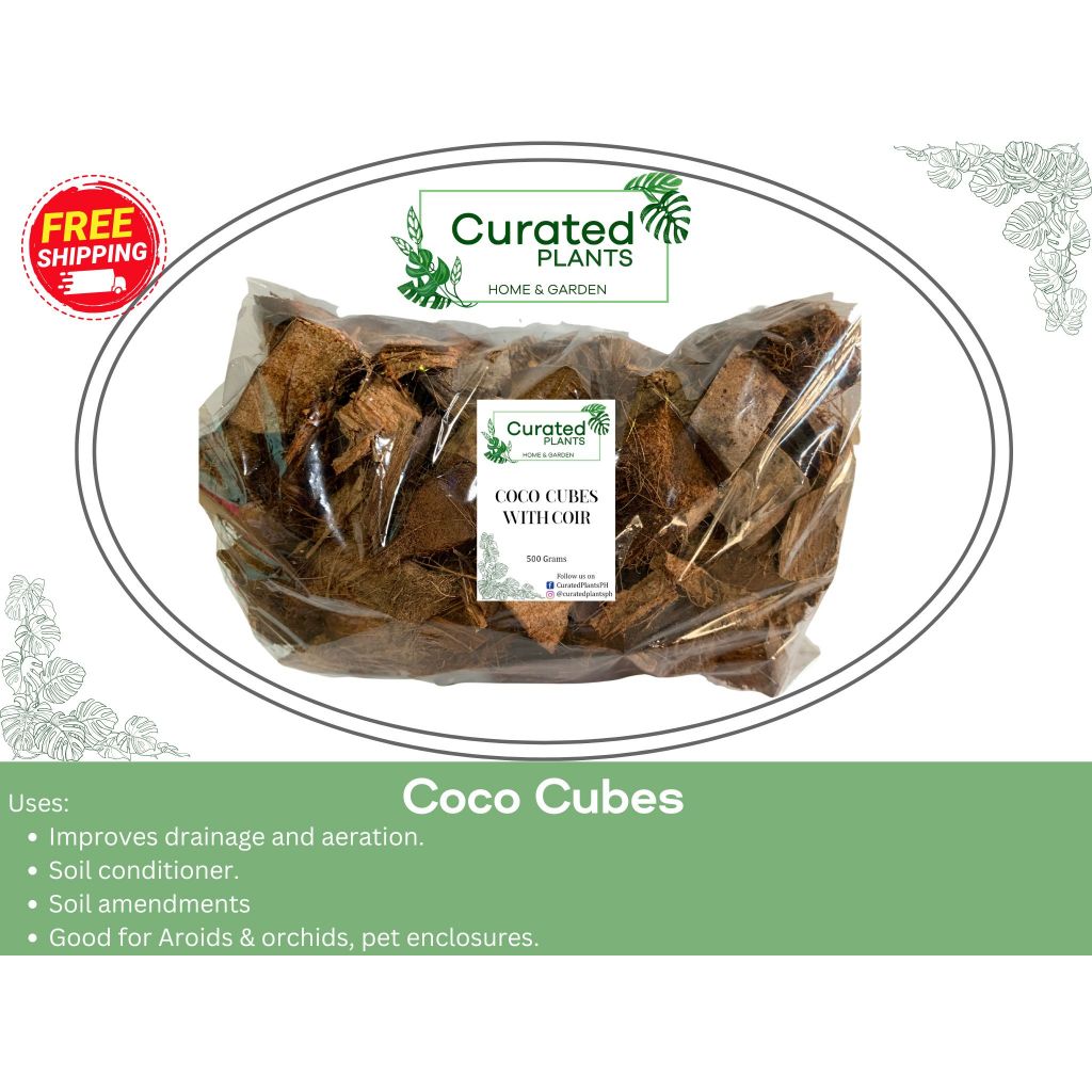Coco chips / Coco cubes (500 Grams & 1 Kilo) by Curated Plants | Shopee ...