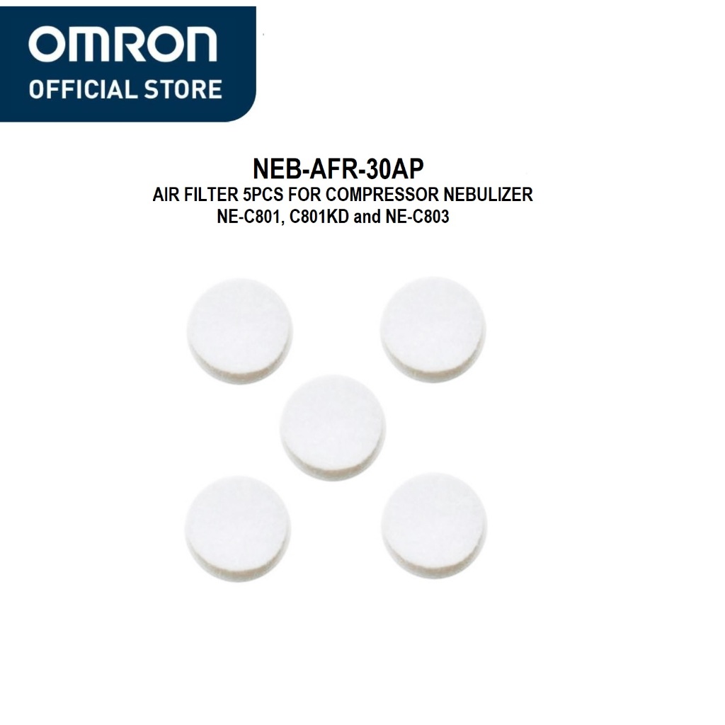 Omron Air Filters 5pcs for Compressor Nebulizer NE-C101, NE-C801 ...