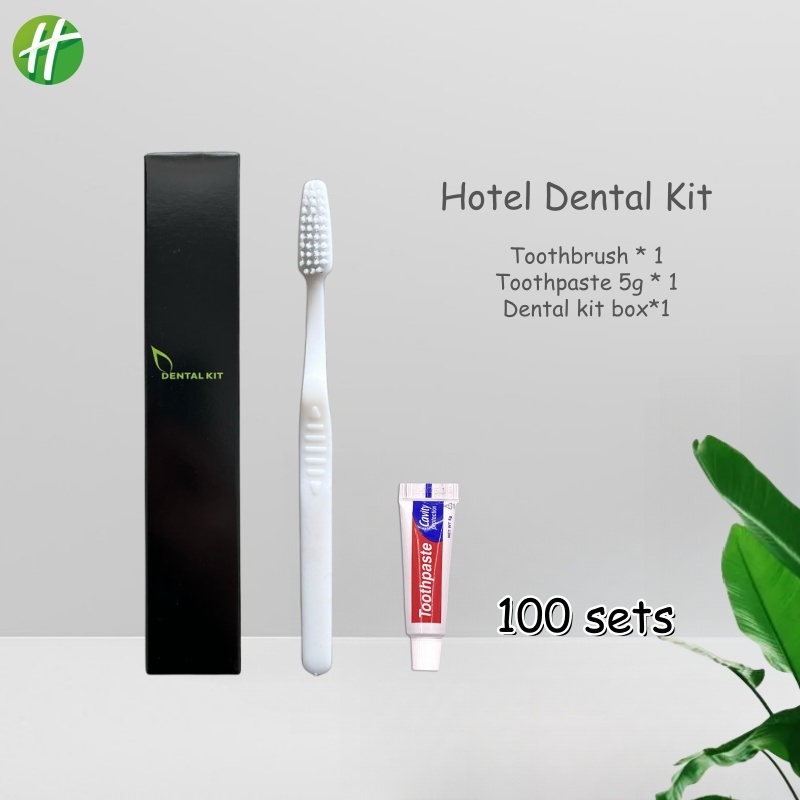 Hotel Guest Kit Dental Kit Toothcare Set 100set (white,yellow or wheat ...