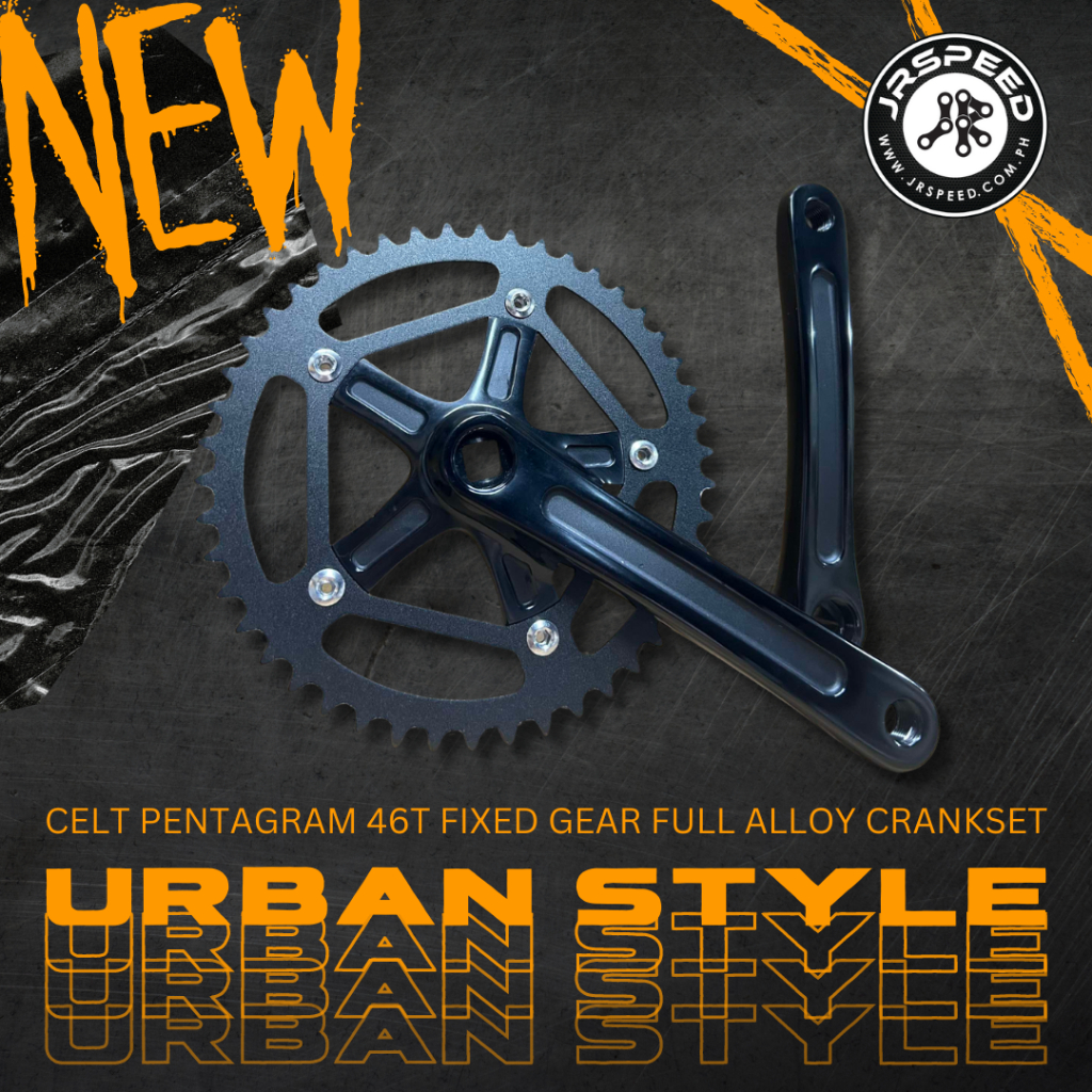 CELT PENTAGRAM Crankset Square Tapered 46T Full Alloy Jrspeed | Shopee ...