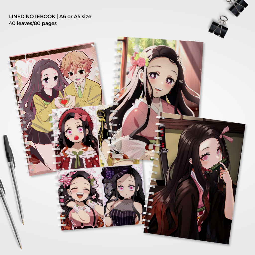 LAZKTEES Anime Notebook Demon Slayer: Kimetsu no Yaiba Nezuko Kamado ...
