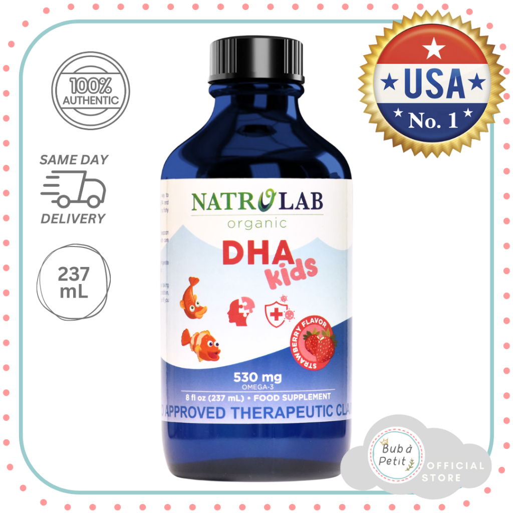 Organic DHA Kids No Mercury Omega-3 Liquid Nordic Fish Oil Children's ...