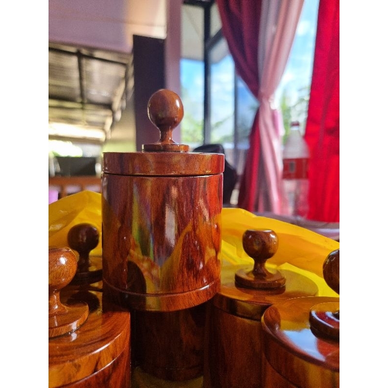 wooden jar 4x5 inches multipurpose canister /simboryum made in hardwood ...