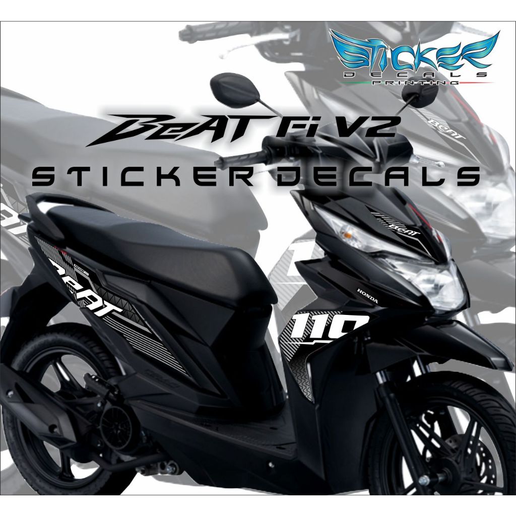 Honda Beat FI V2 Techno Lining Sticker Decals | Shopee Philippines