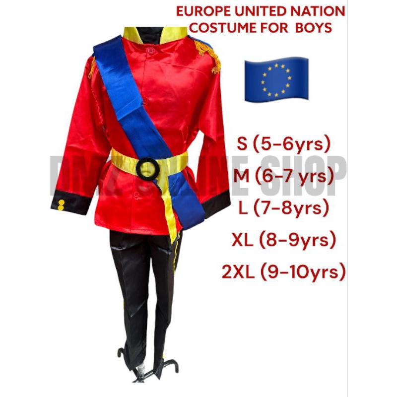 EUROPE UNITED NATIONS COSTUME FOR BOYS | Shopee Philippines