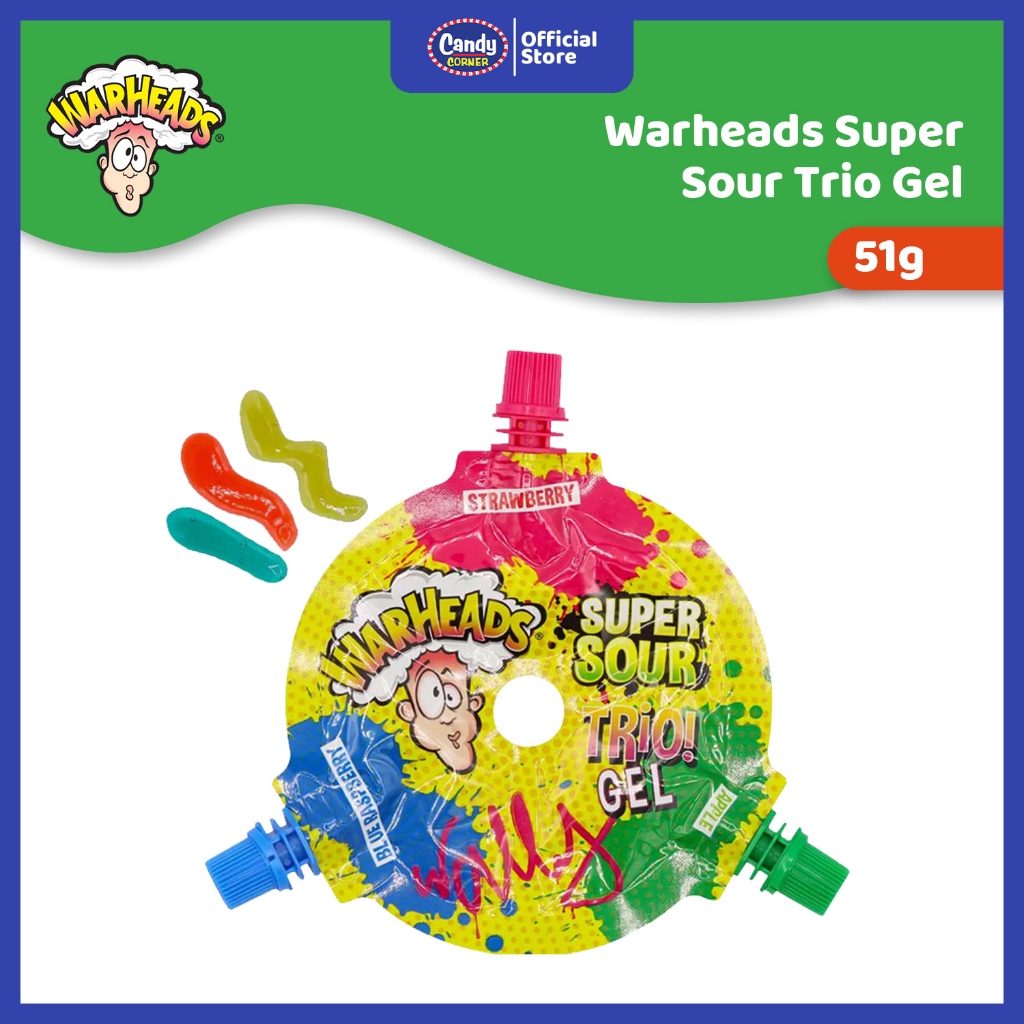 Warheads Super Sour Trio Gel Candy 51g | Shopee Philippines