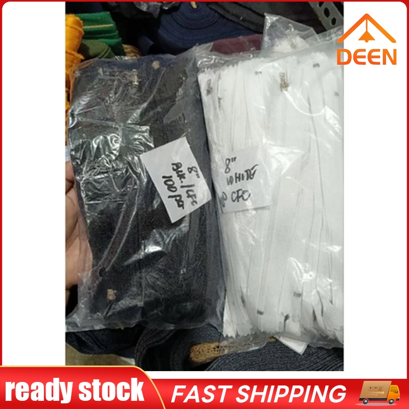 Zipper, 8 inches metal slider. Sold per pack 100 pcs. per pack DN ...