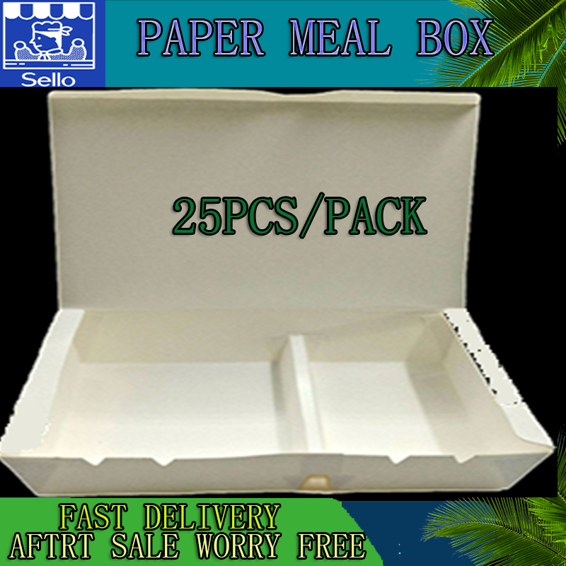 Box With Divider Paper Meal Box Meal Box Dimsum Spaghetti Rice Box ...