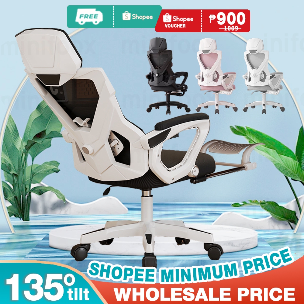 Office Chair Ergonomic Chair Gaming Chair With Foot Rest Computer Chair ...