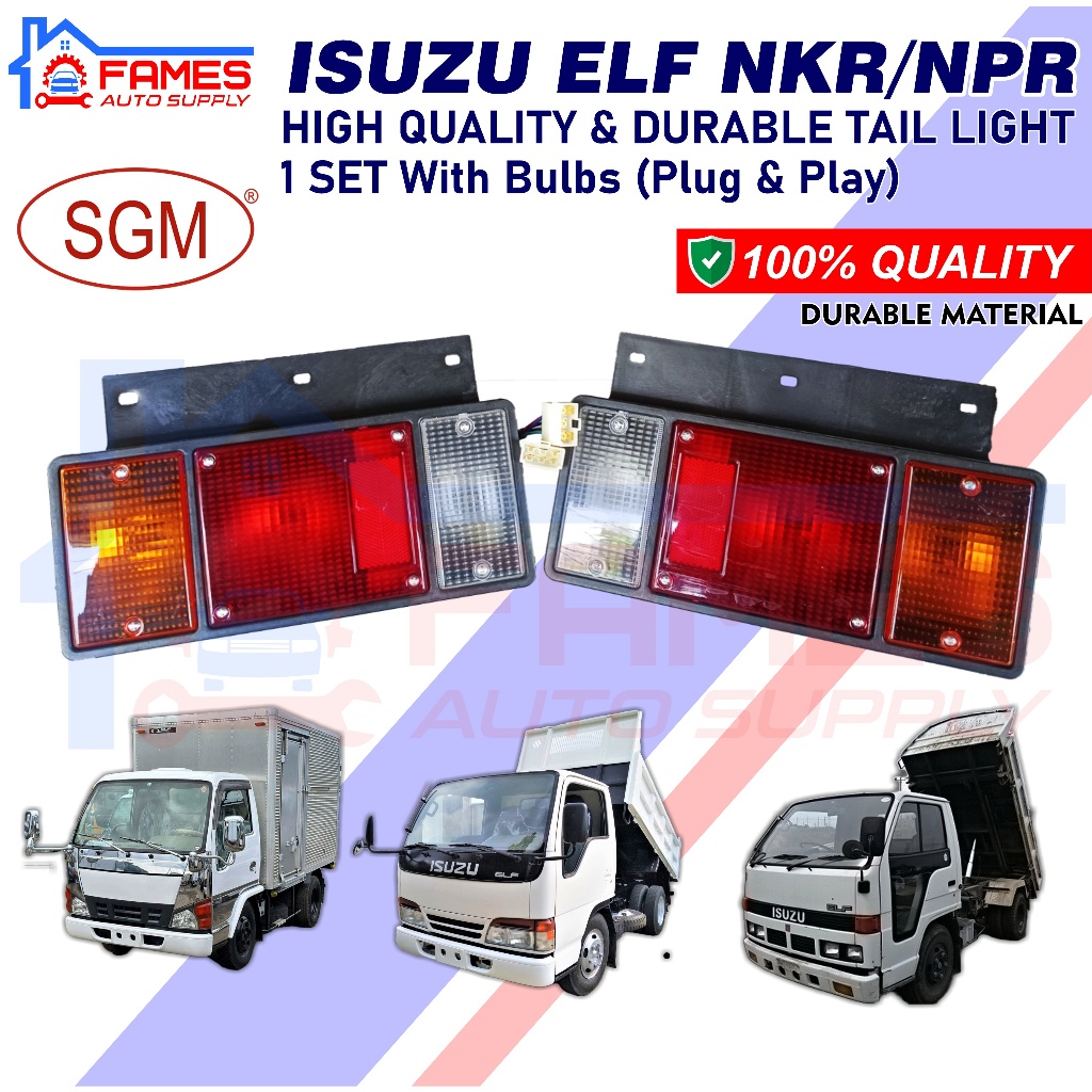 1 Set ISUZU Elf NKR/NPR Tail Light 24Volts with Bulbs & Socket (DURABLE ...