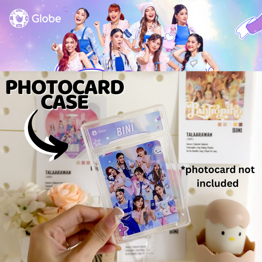 BINI x Globe G-Fest Photocard Case Frame Acrylic Holder Bloom Mikha ...