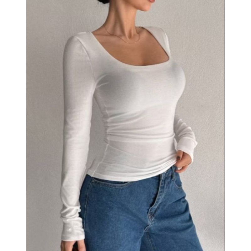 Longsleeve Double Lining(SQUARENECK) | Shopee Philippines