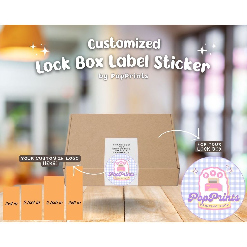 Lock Box Label Stickers / Logo Stickers / Product Stickers / Customized ...