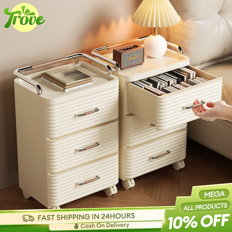 Trove Multi-layer Drawer Storage Cabinet With Wheels Bedside Trolley ...