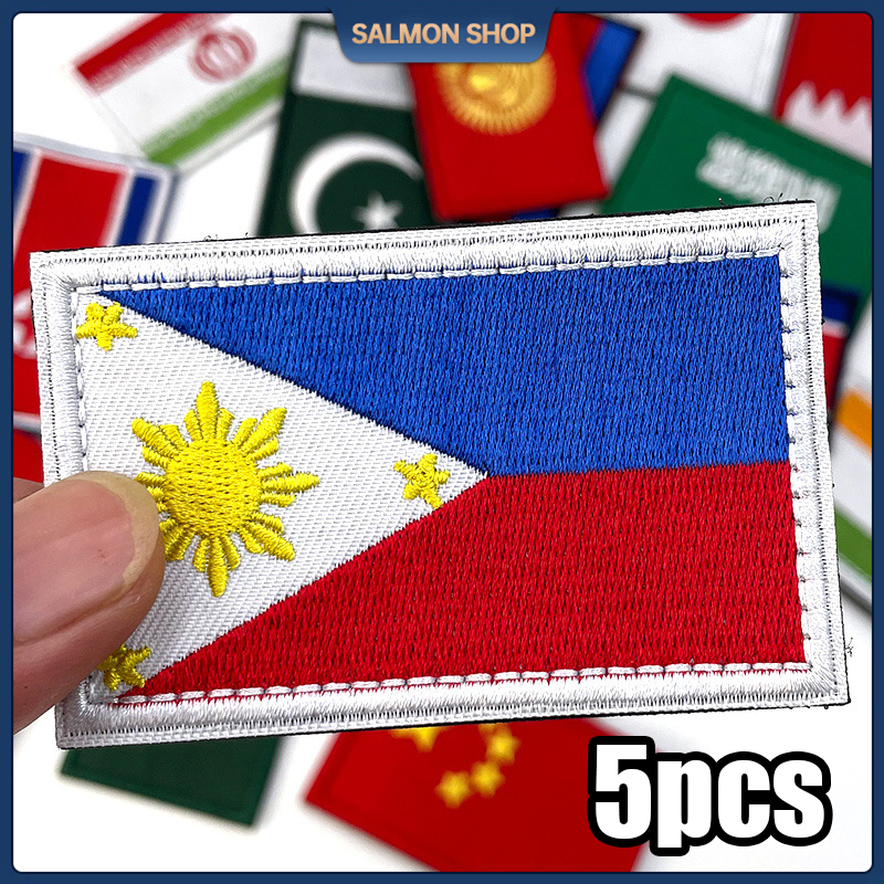 Philippine Flag Patch Philippine Embroidered Flag Patches Computerized Embroidery (Iron on ...