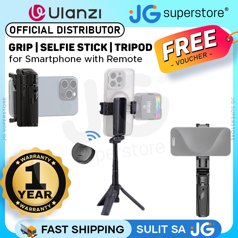 Ulanzi JJ02 Extendable Grip Phone Tripod, Bluetooth Remote Control ...