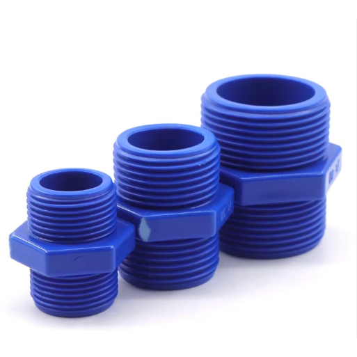 PVC BLUE FITTINGS FULL THREADED NIPPLE 1/2 , 3/4 , 1 INCH | Shopee ...